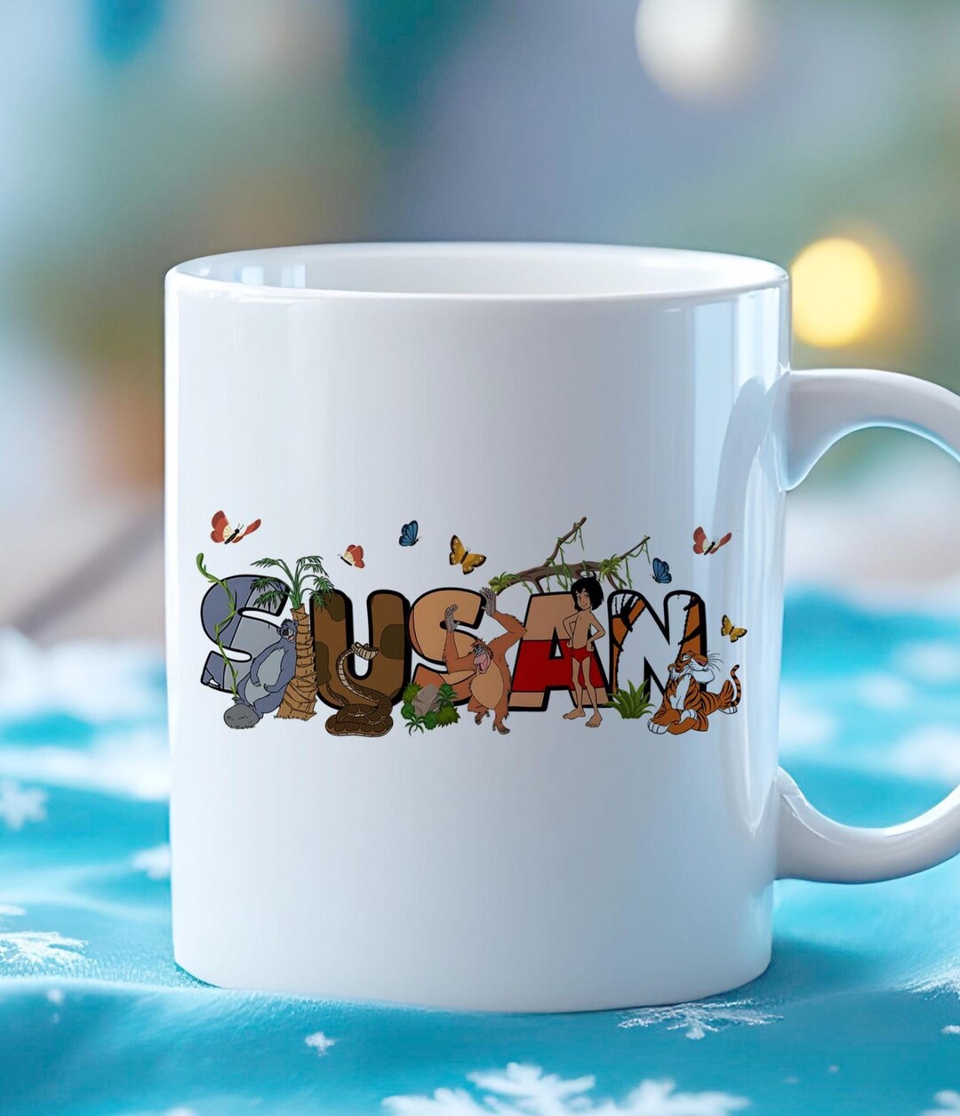 The Jungle Book Custom Name Mug - Personalized Mowgli Baloo Character ...