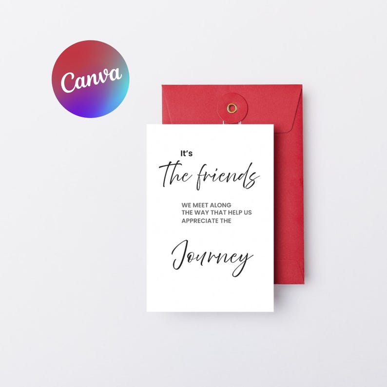 Friendship Card: Heartfelt Printable Greeting (PDF Downloadable ...