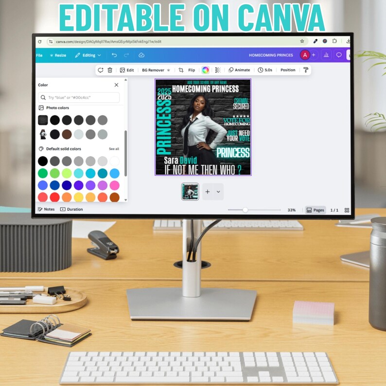 Homecoming Queen Flyer Template: Customizable Class Campaign ...