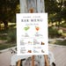 Watercolor Cocktail Bar Menu Template: Minimalist Wedding Signature ...