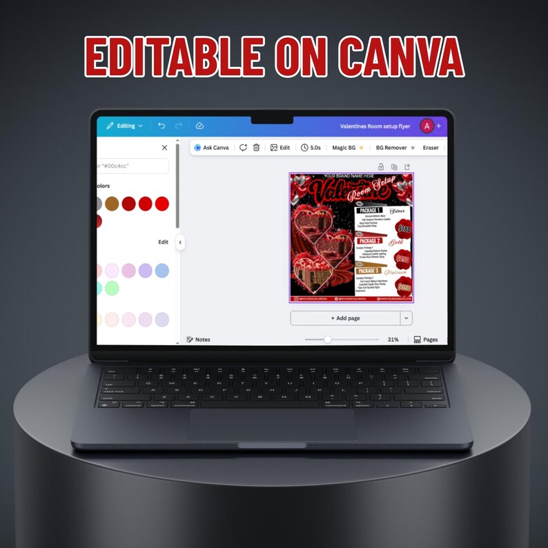 Valentines Day Room Setup Editable Canva Template - Etsy