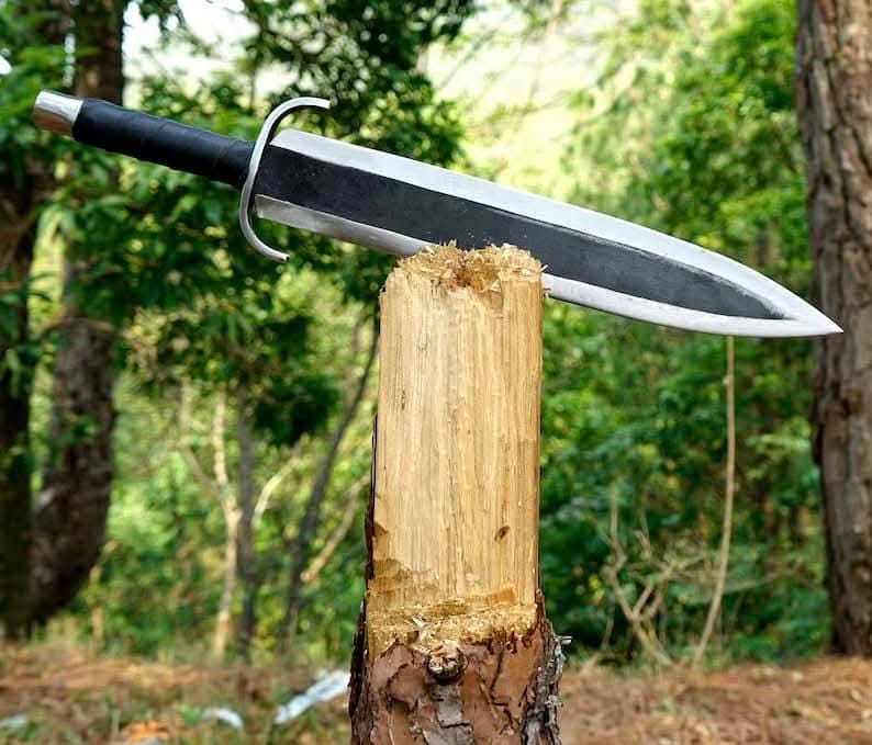 Handmade Medieval Broad Sword With Sheath: 5160 Carbon Steel Replica ...