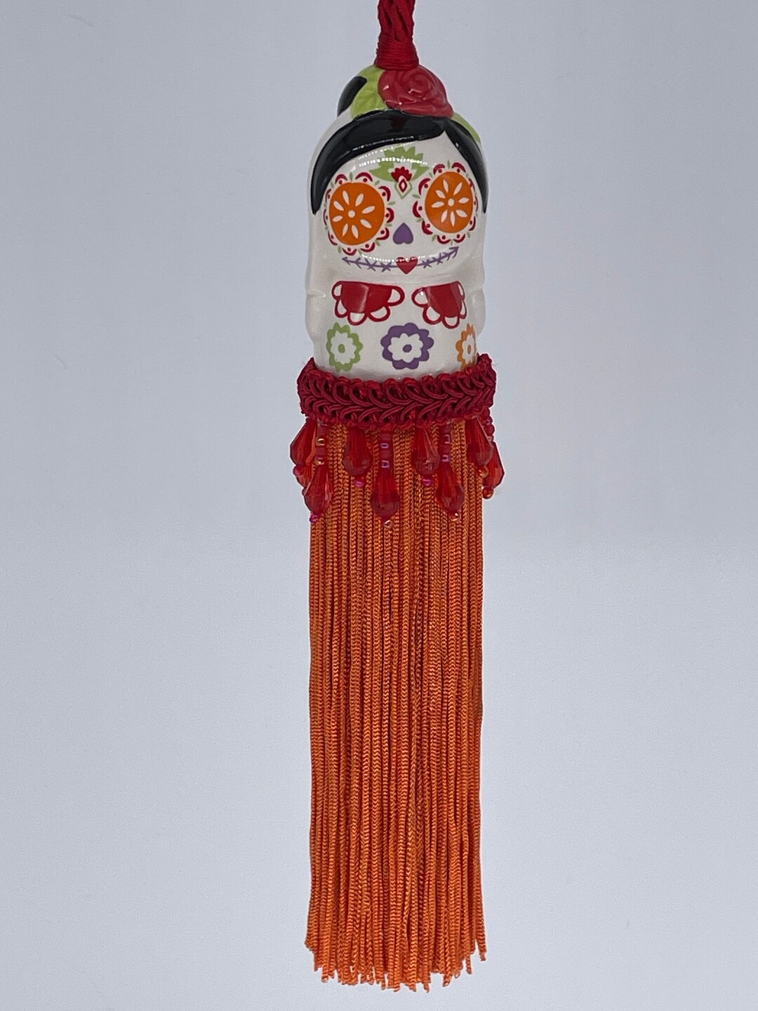 Red & Orange Mrs. Day of the Dead Sugar Skull Salt and Pepper Shaker ...