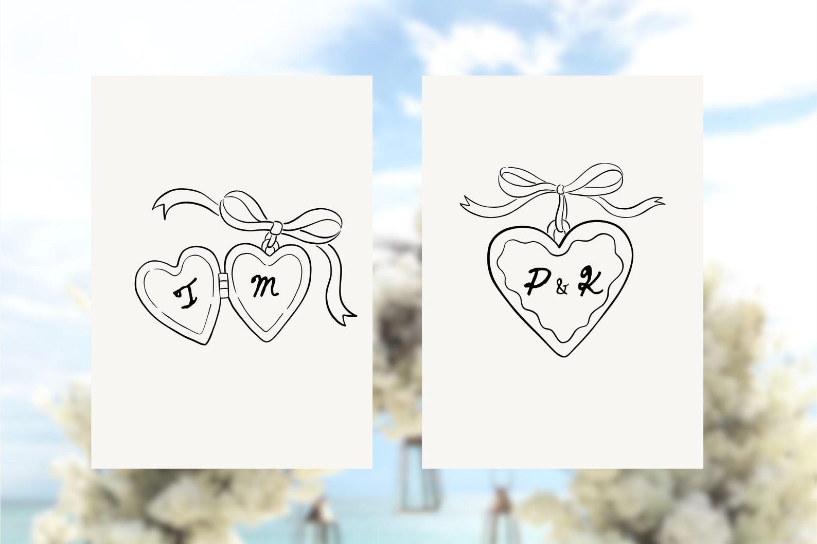 Hand Drawn Heart Locket Illustration – Wedding Clipart Bundle (SVG, PNG ...