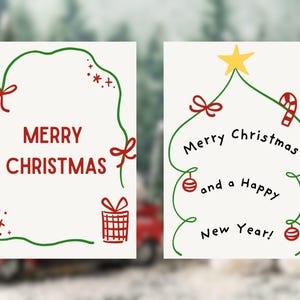 Christmas Frames Clipart Bundle SVG PNG - Hand Drawn Whimsical ...
