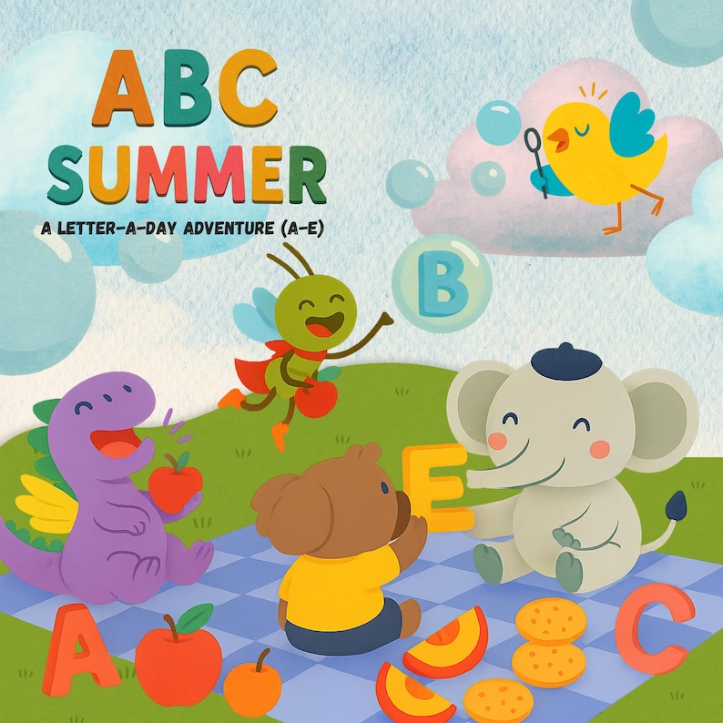 Preschool ABC Printable Worksheets A-E: Gentle Phonics, Tracing (PDF ...