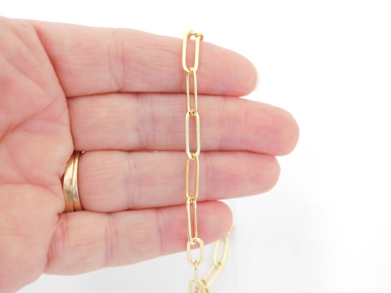 Gold Toggle Clasp Choker, Paperclip Chain Necklace, T-bar Chain Link ...