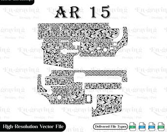 Custom AR-15 Camo Pattern Laser Engraving Design | Unique Gun Art | Svg ...