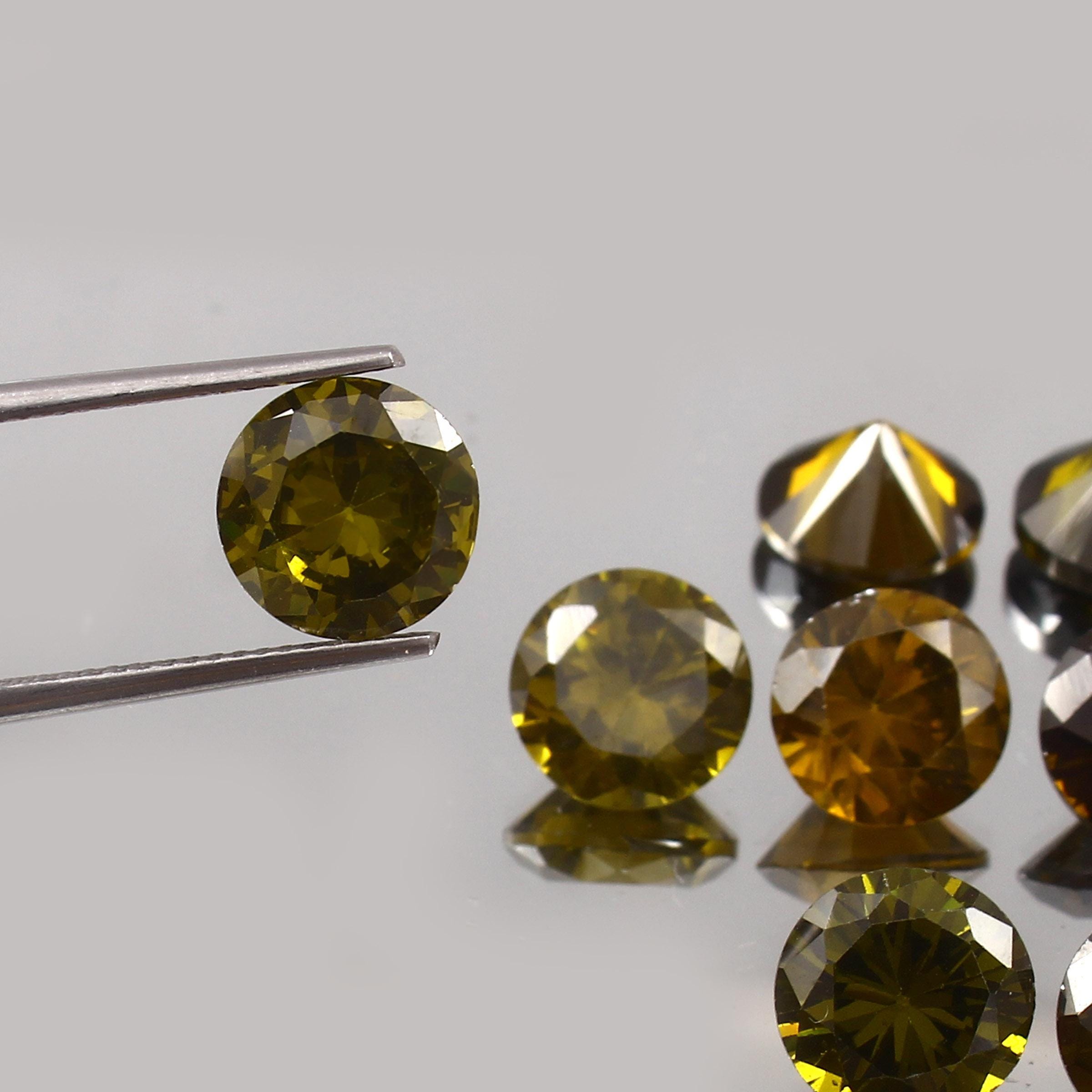 Aaa++cubic Zirconia Round Lot: Mixed Color Round Cz Gemstones - All ...
