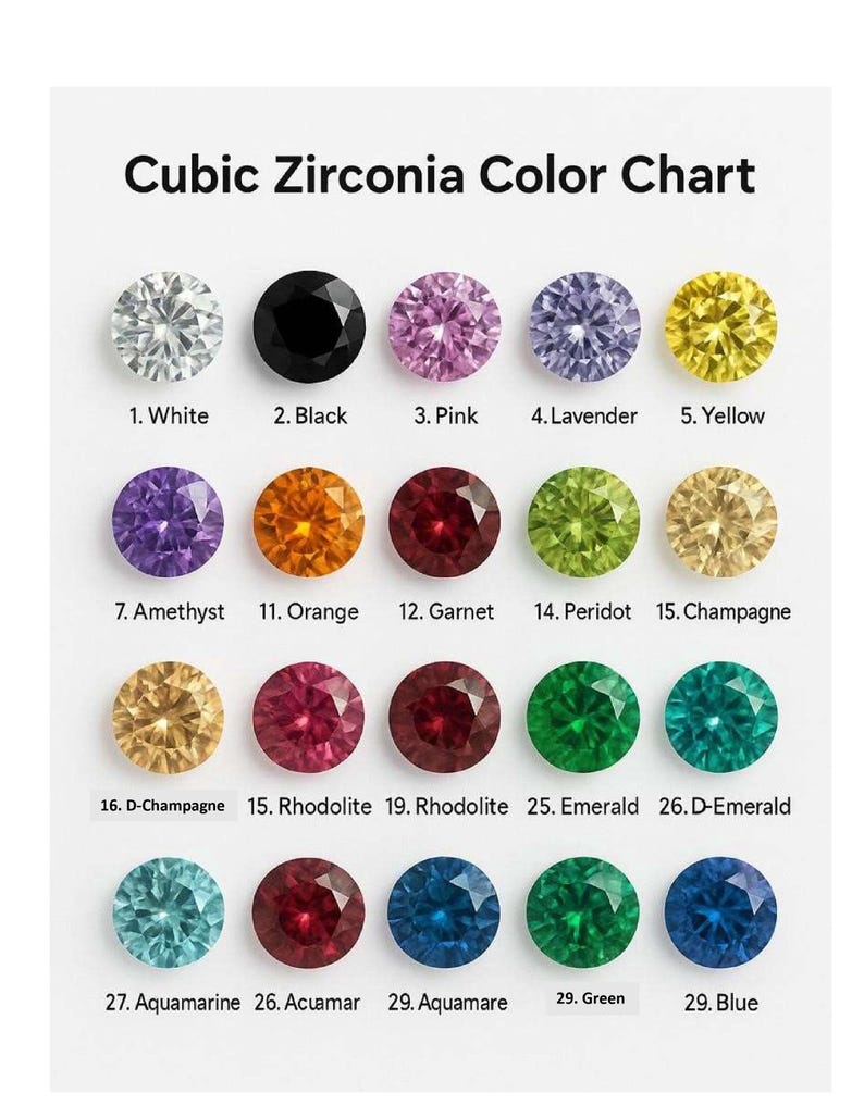 Aaa++cubic Zirconia Round Lot: Mixed Color Round Cz Gemstones - All ...
