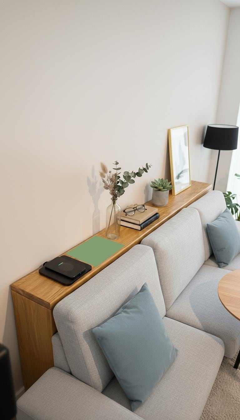 Handmade Solid Wood Sofa Back Shelf – Freestanding Console Table - Etsy
