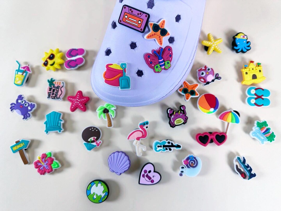 Beach Theme PVC Shoe Charms: Summer Crocs Accessories - Etsy