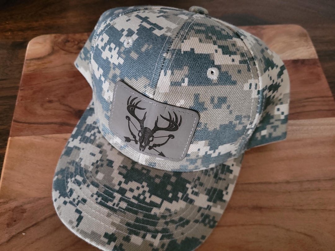 Camo Bow Hunting Buck Ball Cap, Deer Hunters, Guys, Gals, Whitetail ...