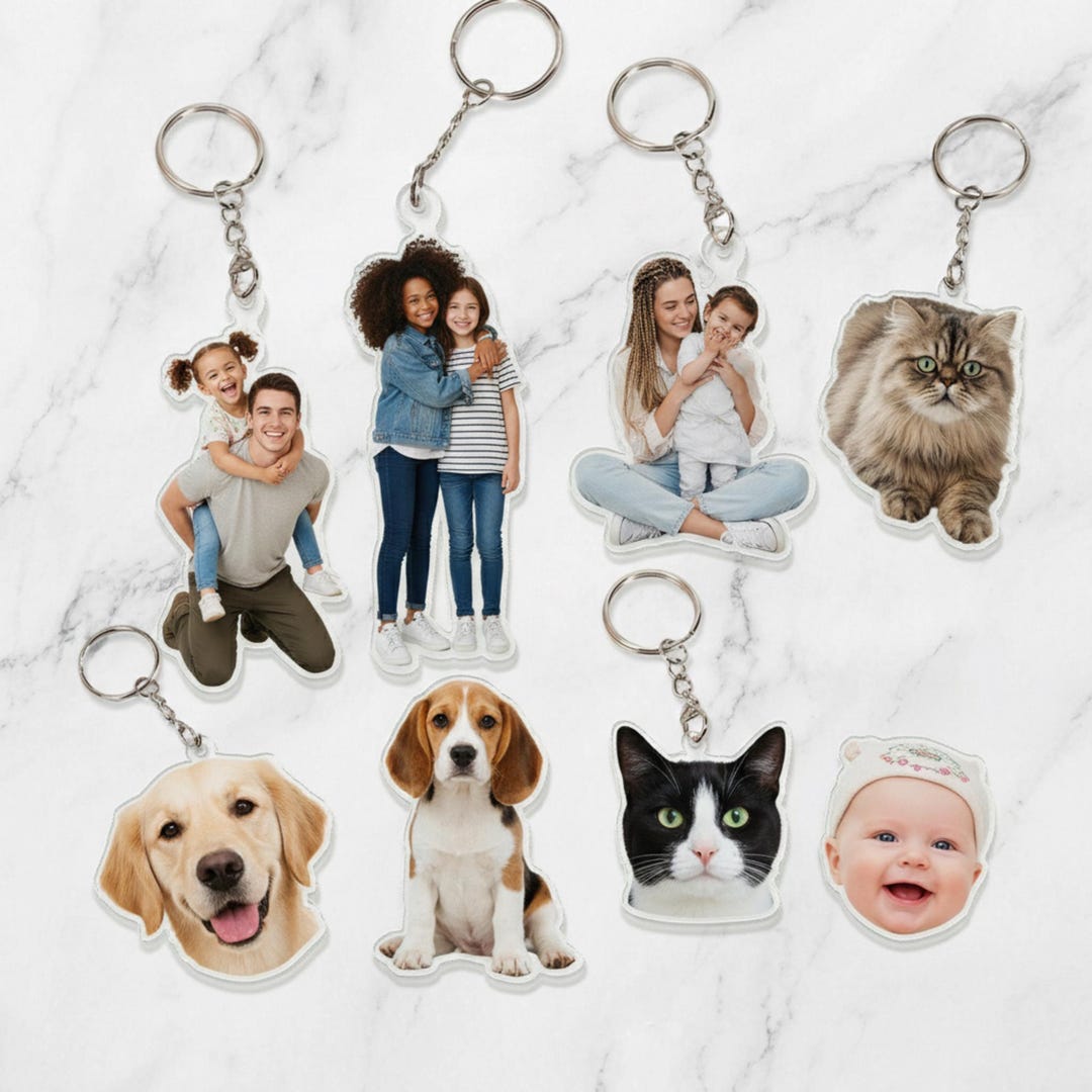 Personalized Photo Keychain,custom Family Photo Keychain,custom Baby ...