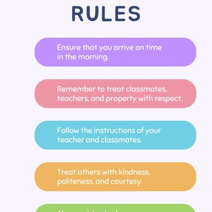 Editable Classroom Decor, Canva Template,classroom Rules Poster,teacher ...