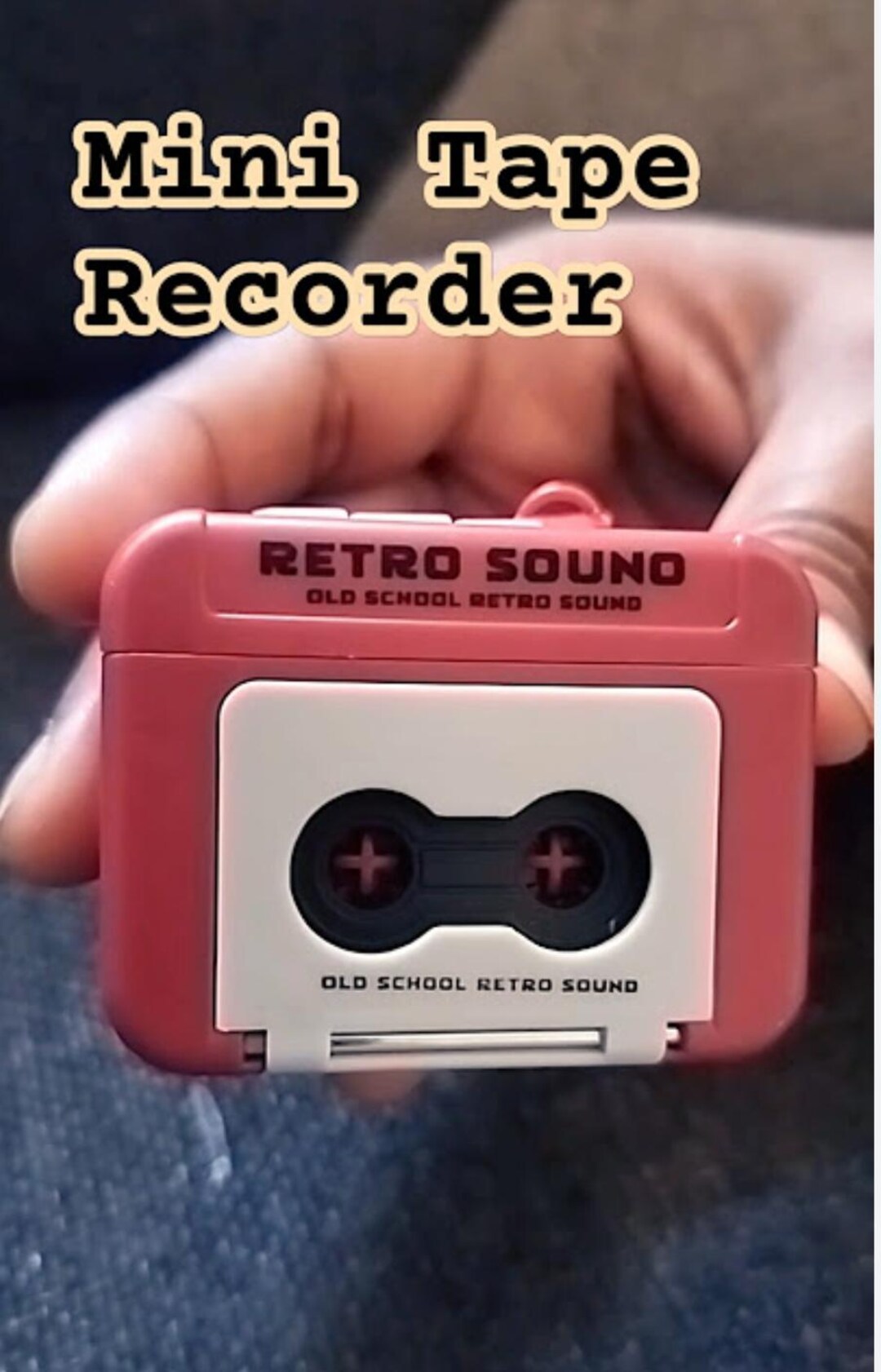 Retro Mini Cassette Recorder Keychain, Voice Recordable Bag Charm ...