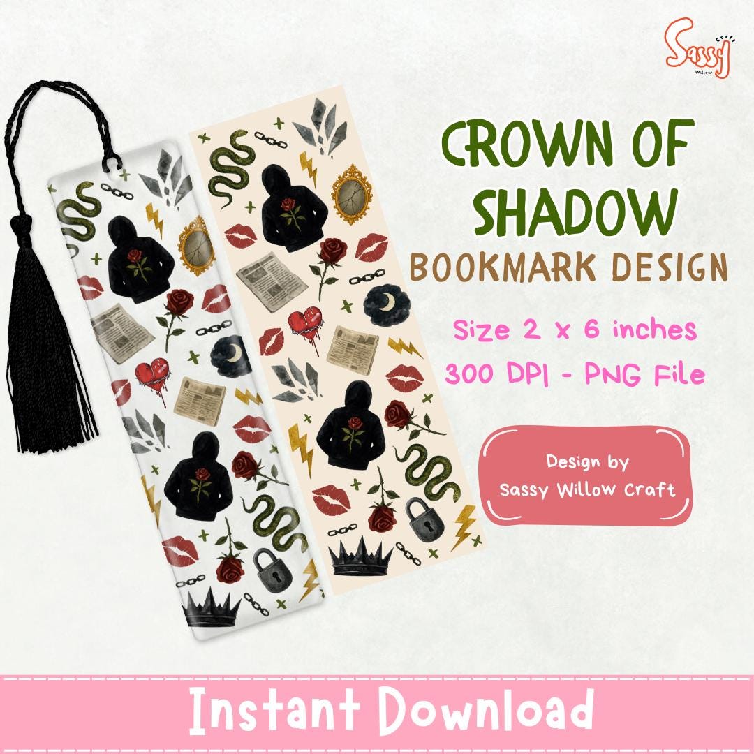 Dark Crown Bookmark PNG, Dark Album Easter Egg Printable Bookmark ...