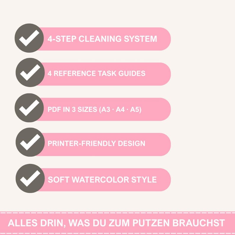 Cleaning Planner Printable PDF A3 A4 A5 | Editable Home Cleaning System ...