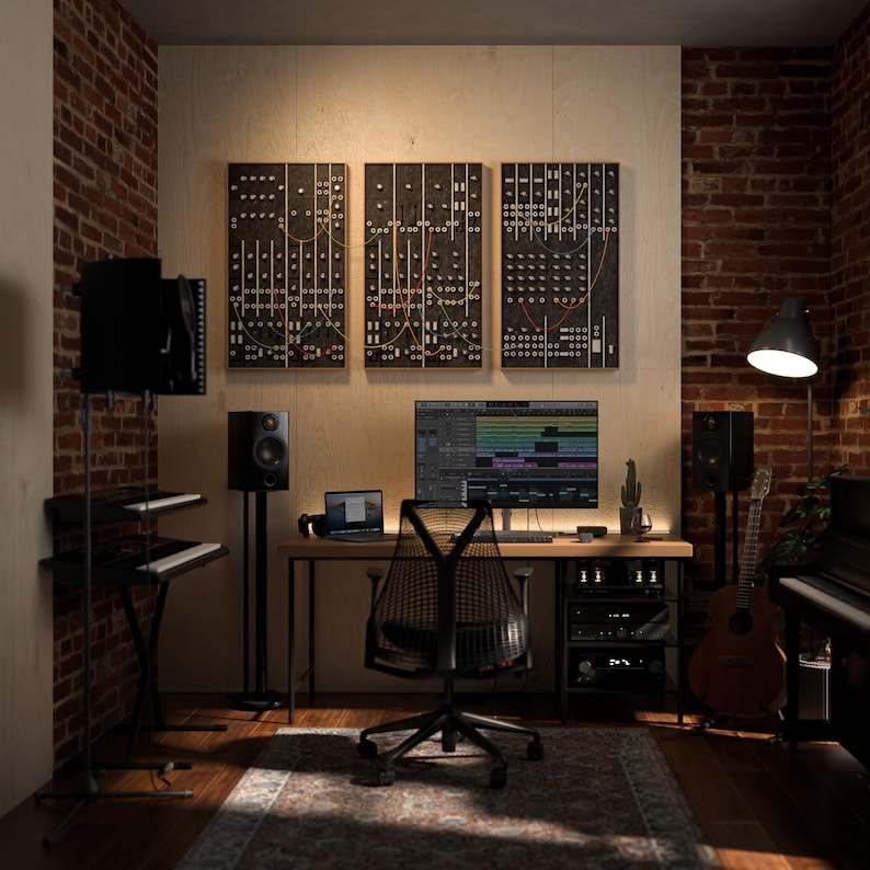 Moogdulation Acoustic Panels Set - Modular Synth Wall Art + Patch ...
