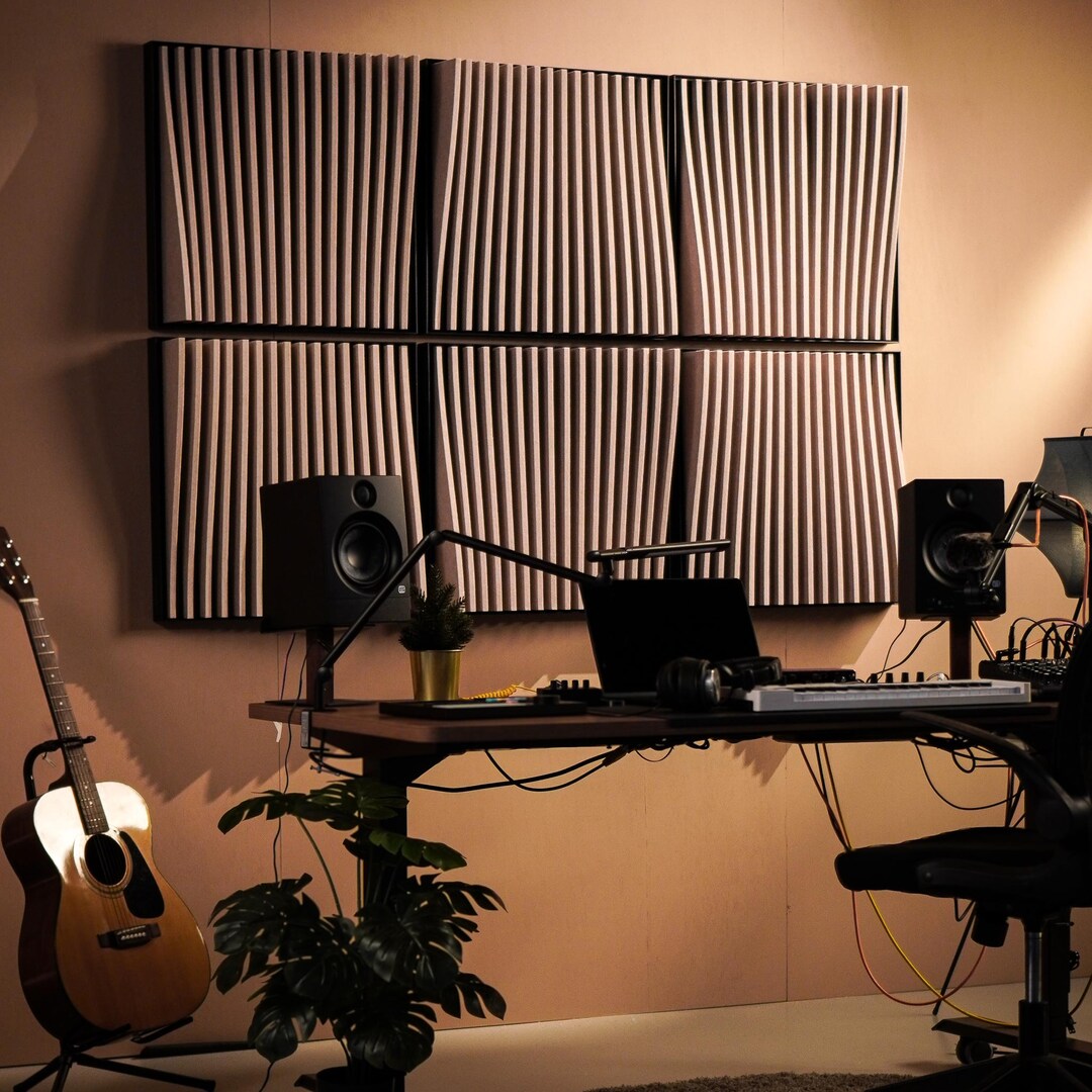 Rhythm Acoustic Panel 2'x2' (sandstone): Sound Absorbing Wall Art - Etsy