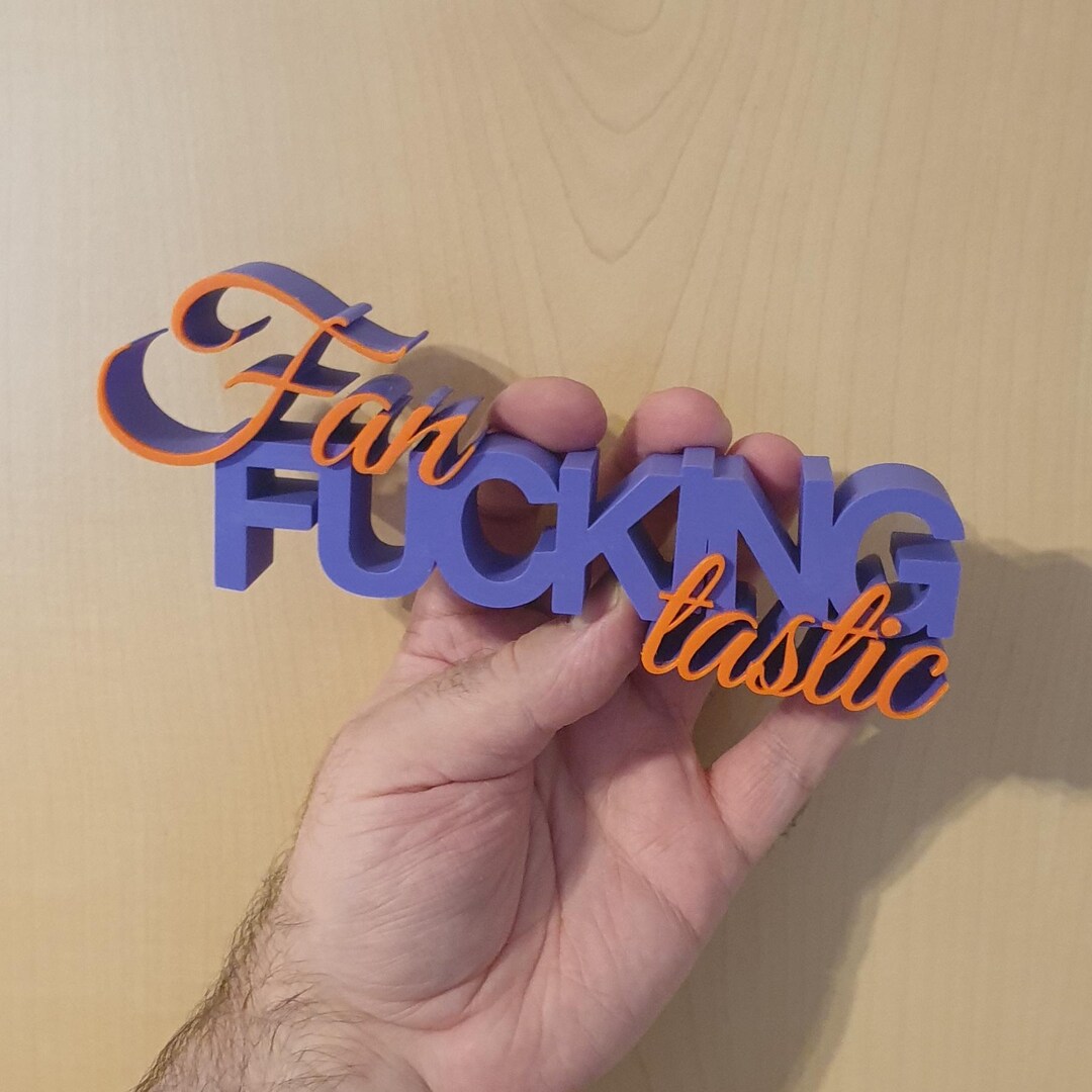 Fantastic Funny 3D Printed Rude Lettering Home Decor Housewarming Gift ...