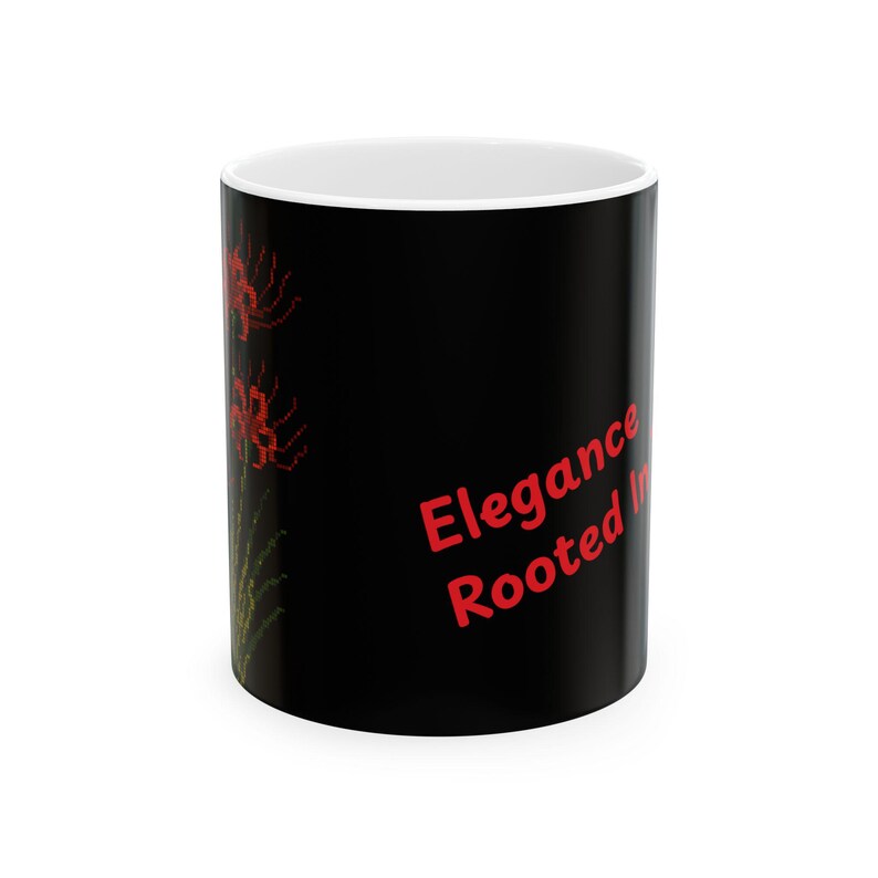 Lycoris Radiata Pixel Art Mug - Botanical Flower Coffee Cup - Etsy