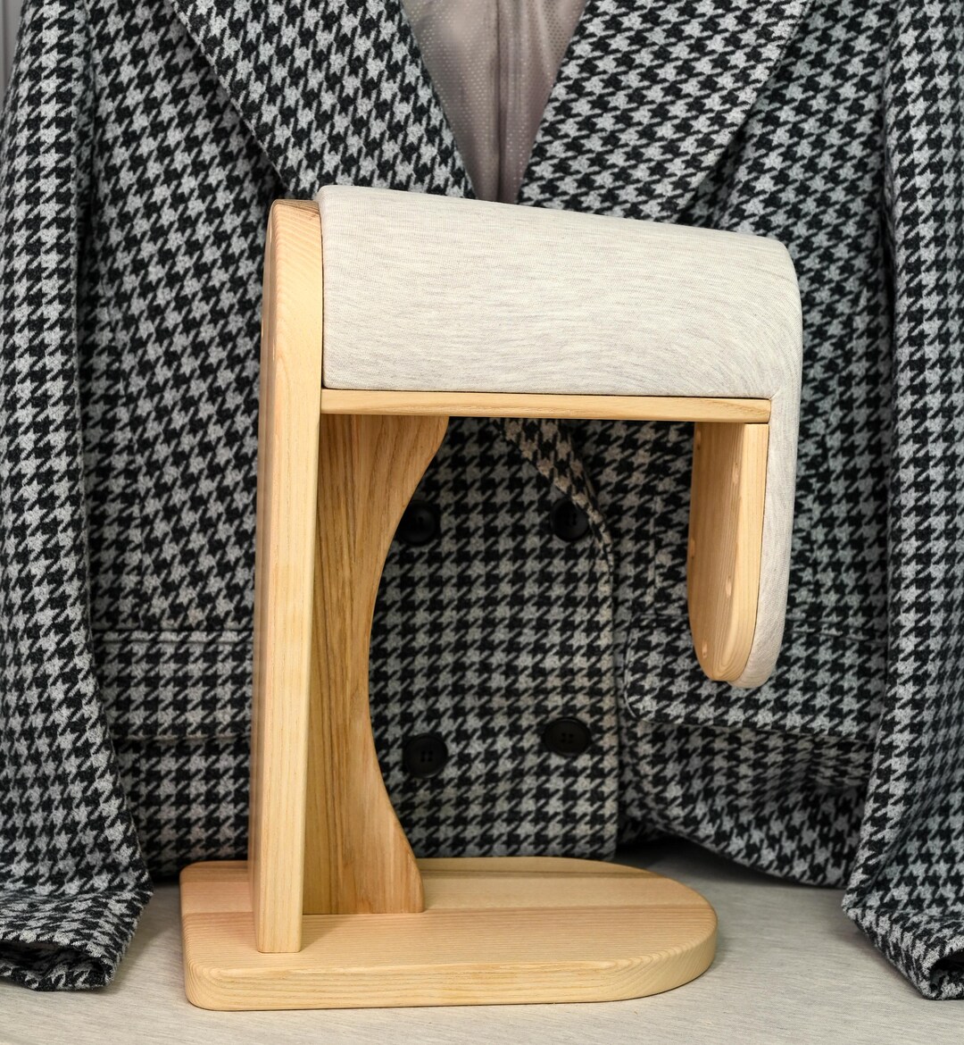 Tailor's Shoulder Pressing Board, Solid Ash Wood Sleeve Board on Stand ...