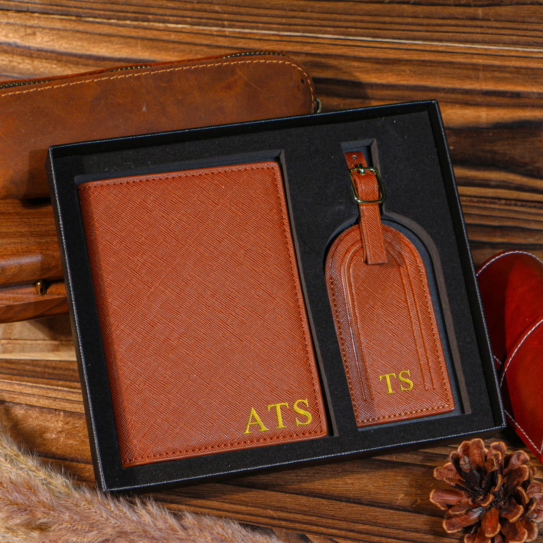 Passport Gift Set,personalized Holder and Luggage Tag,travel Partner ...