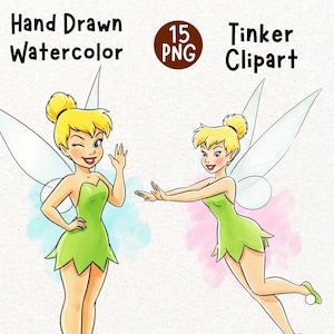 Tinkerbell Watercolor PNG, Fairy PNG, Tinkerbell Birthday, Tinkerbell ...