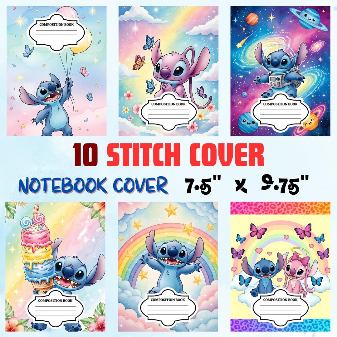 Lilo and Stitch Composition Notebook Cover, Back to School Printable ...