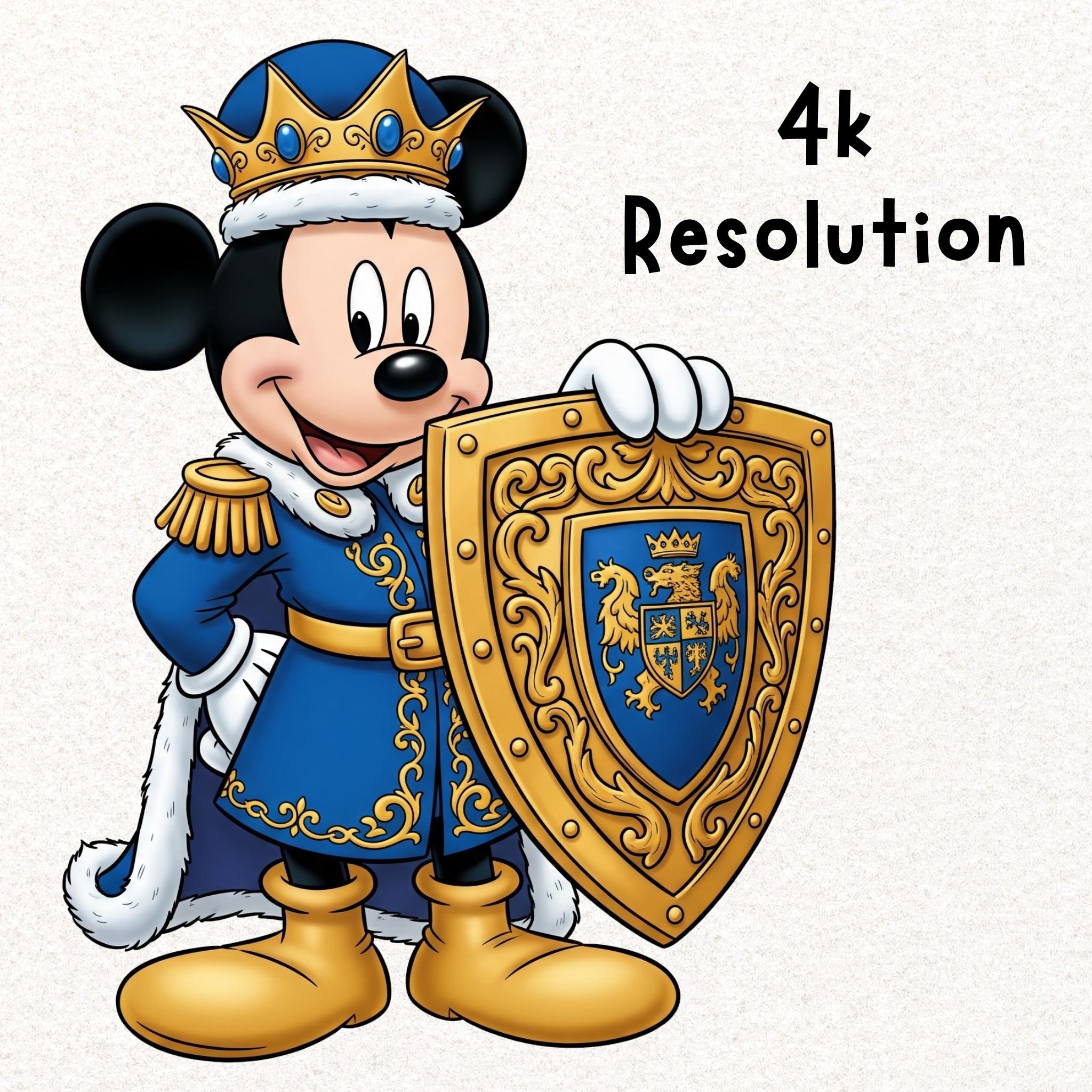 Mickey Mouse Royal Clipart, 10 PNG Royal Mickey, Royal Birthday Clipart ...