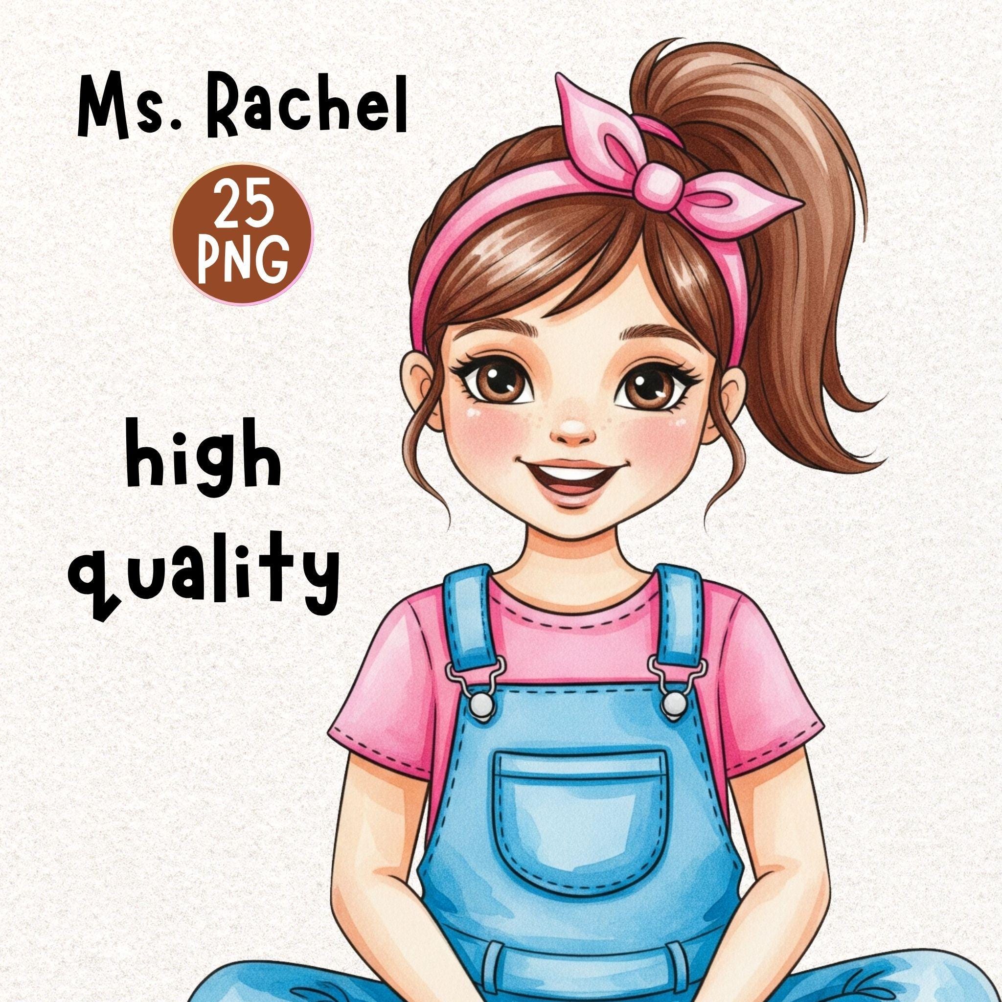 Ms Rachel Watercolor Cliparts, Cute Ms Rachel PNG, Ms Rachels Toys ...