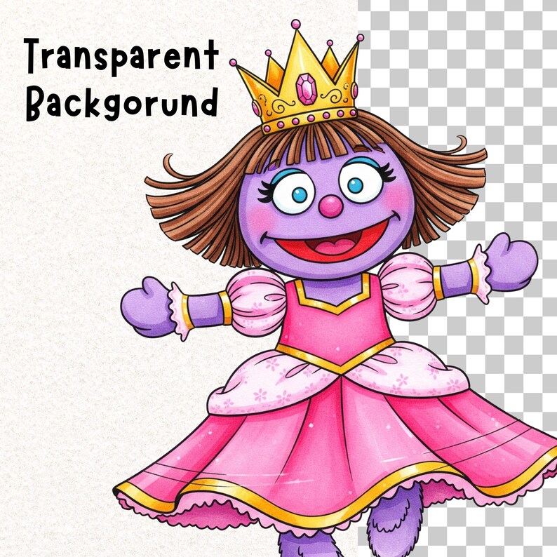 Ms Rachel Puppet Clipart, 10 Julie Puppet Cliparts, Watercolor Princess ...