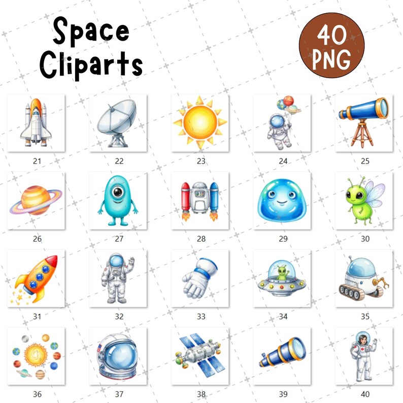 Space Clipart Watercolor PNG, Astronaut Clipart, Space Birthday Party ...