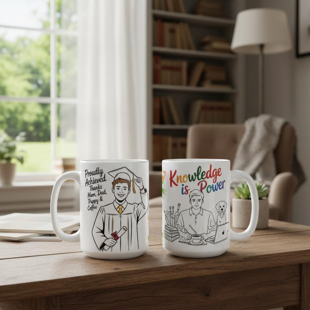 Inspirational Graduation Coffee Mug, Student Gift, Positive Study Vibes ...