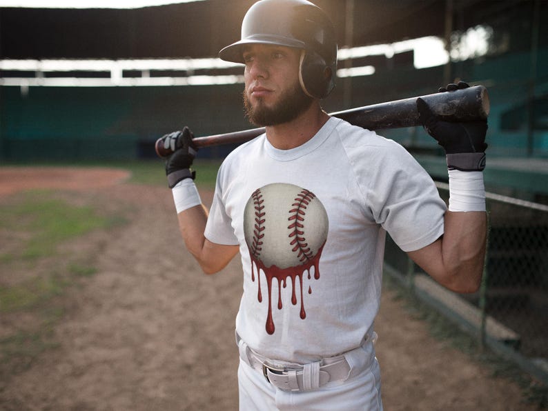 Horror Baseball Drip PNG: Bloody Grunge Sports Clipart (300 DPI Digital ...