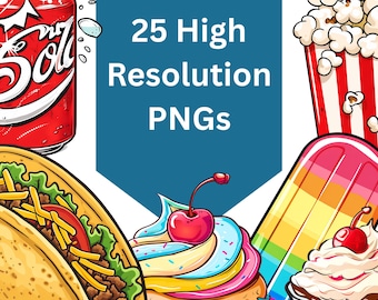 Junk Food Clipart Set, Fast Food Png, Burger PNG, Pizza PNG, Taco Png ...