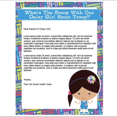 Daisy Girl Scout Letterhead Printable Instant Download - Etsy