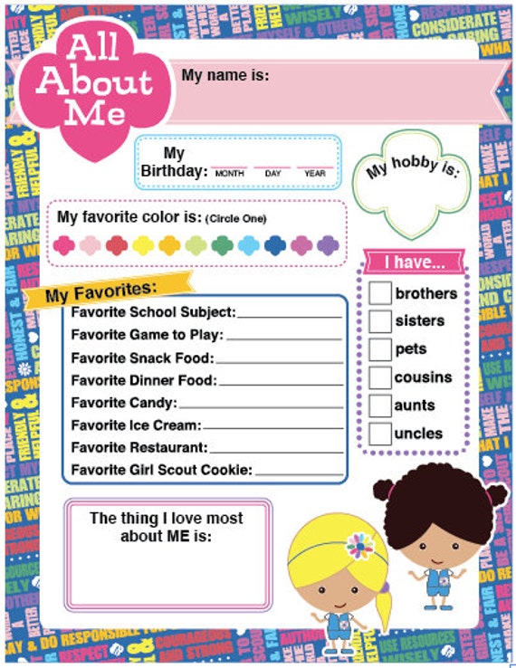 Girl Scout Activity Printables