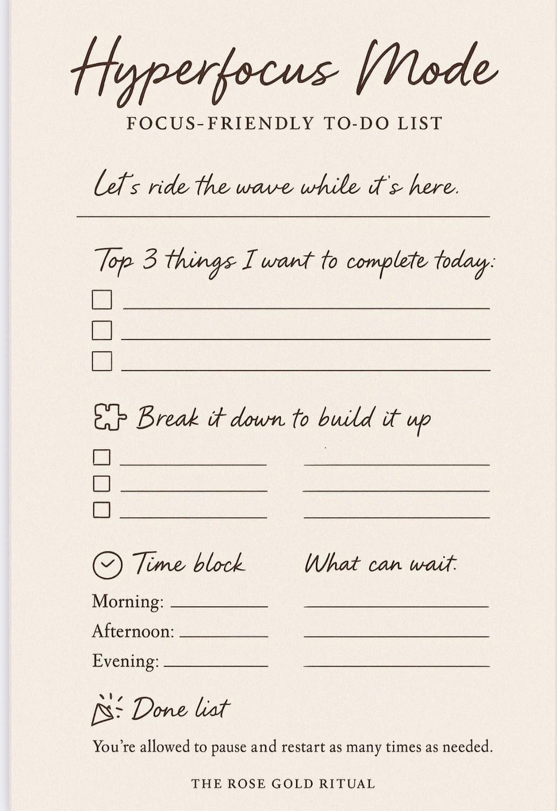 Messy Brain Printable Bundle for ADHD Women – Brain Dump, Gentle Goal ...