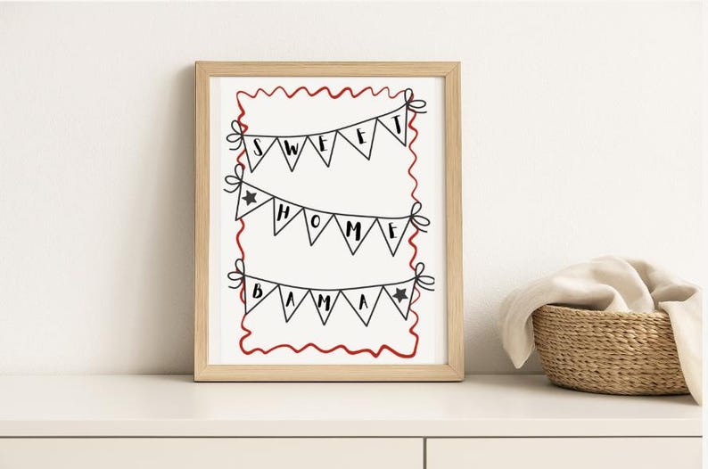Sweet Home Bama Printable | University of Alabama Wall Art | Digital ...