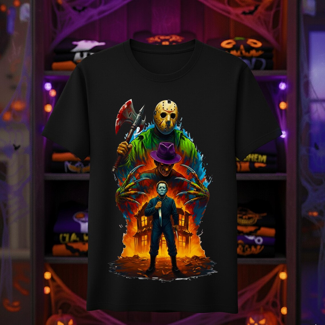Horror Movie Slasher Art Print | Jason, Freddy, Michael (digital ...