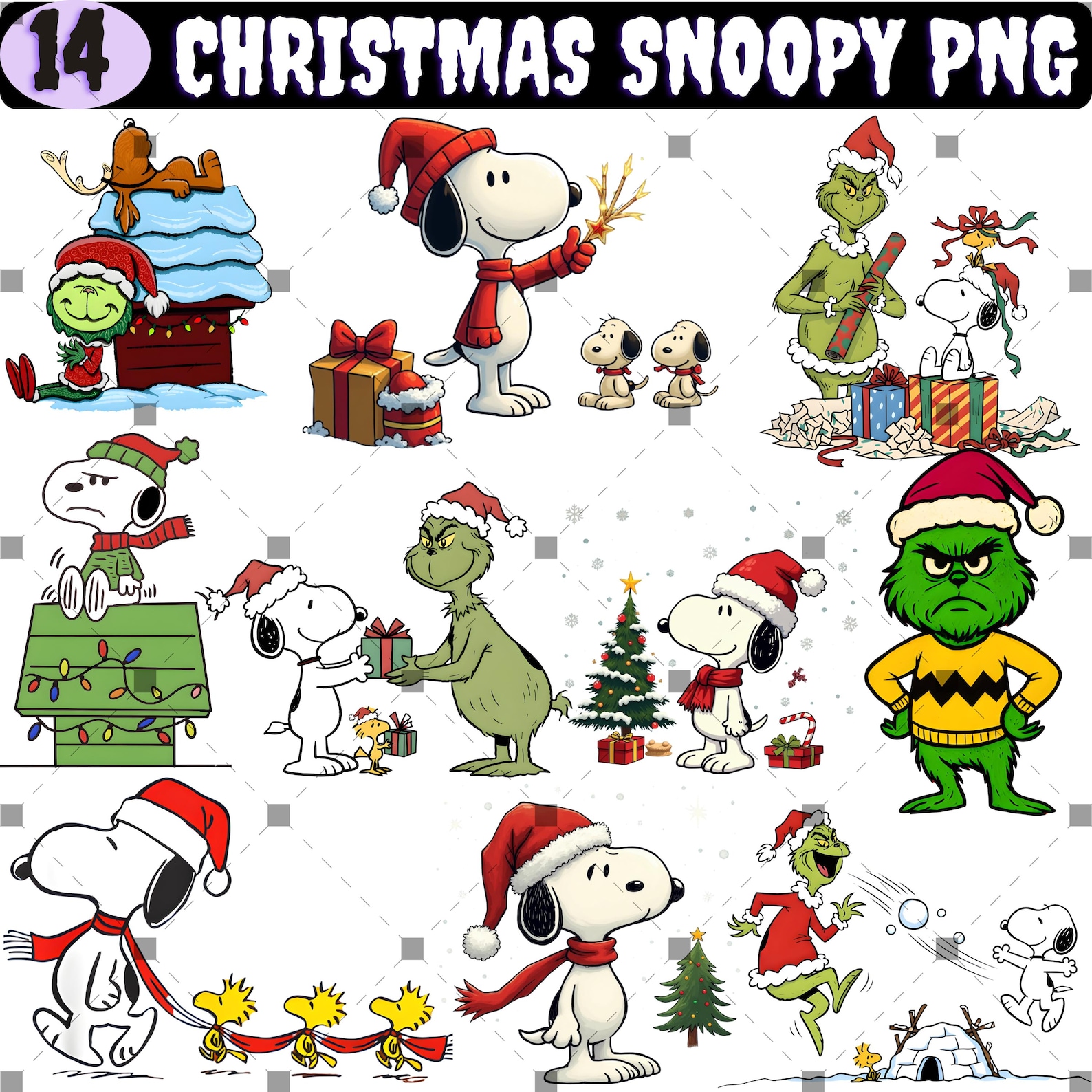 Funny Snoopy Christmas PNG, Peanuts Holiday Cartoon (digital Download ...