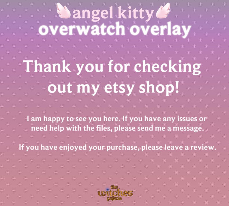 Angel Kitty Overwatch Stream Overlay - Etsy