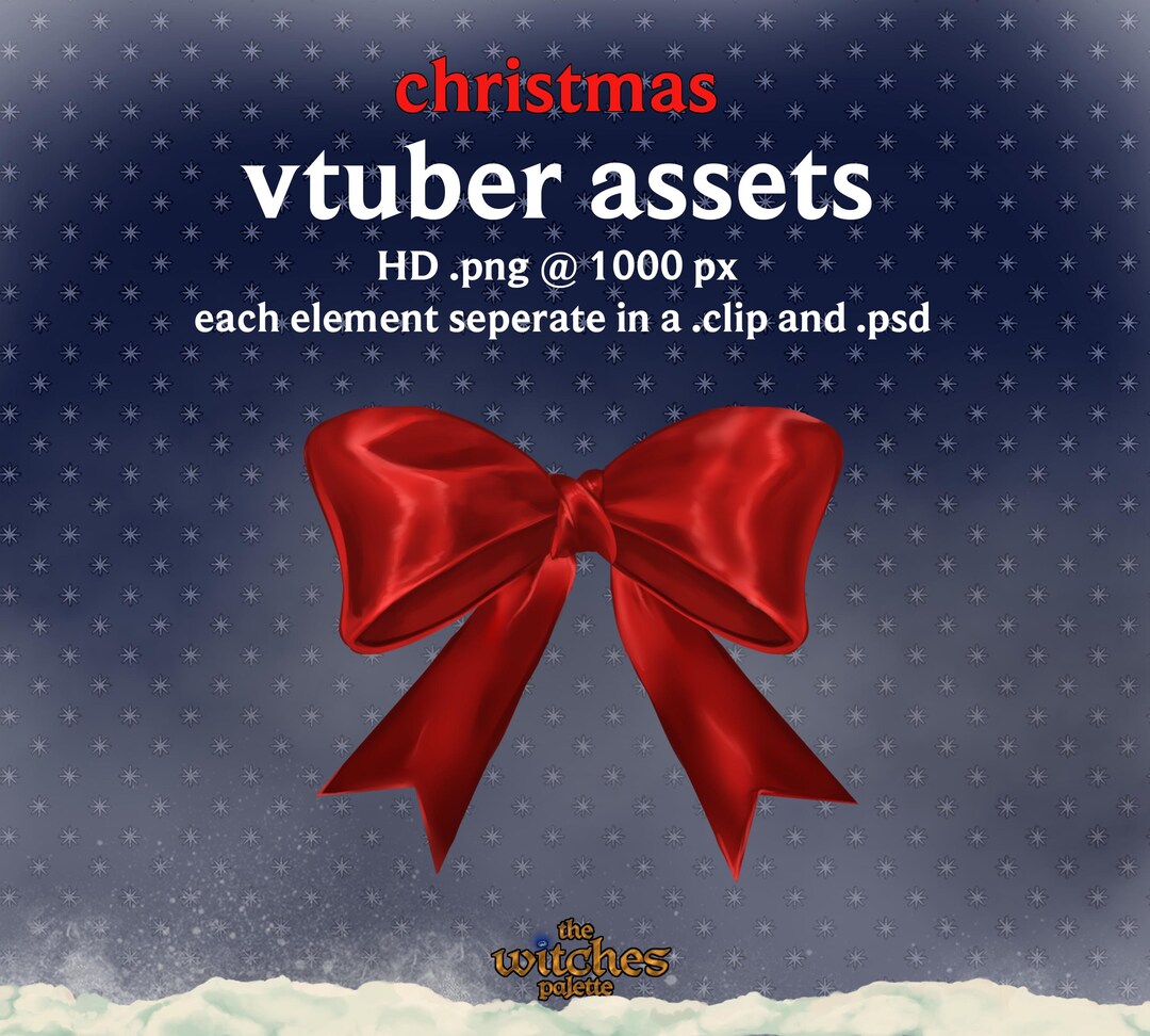 Christmas Bow Vtuber Asset - Etsy