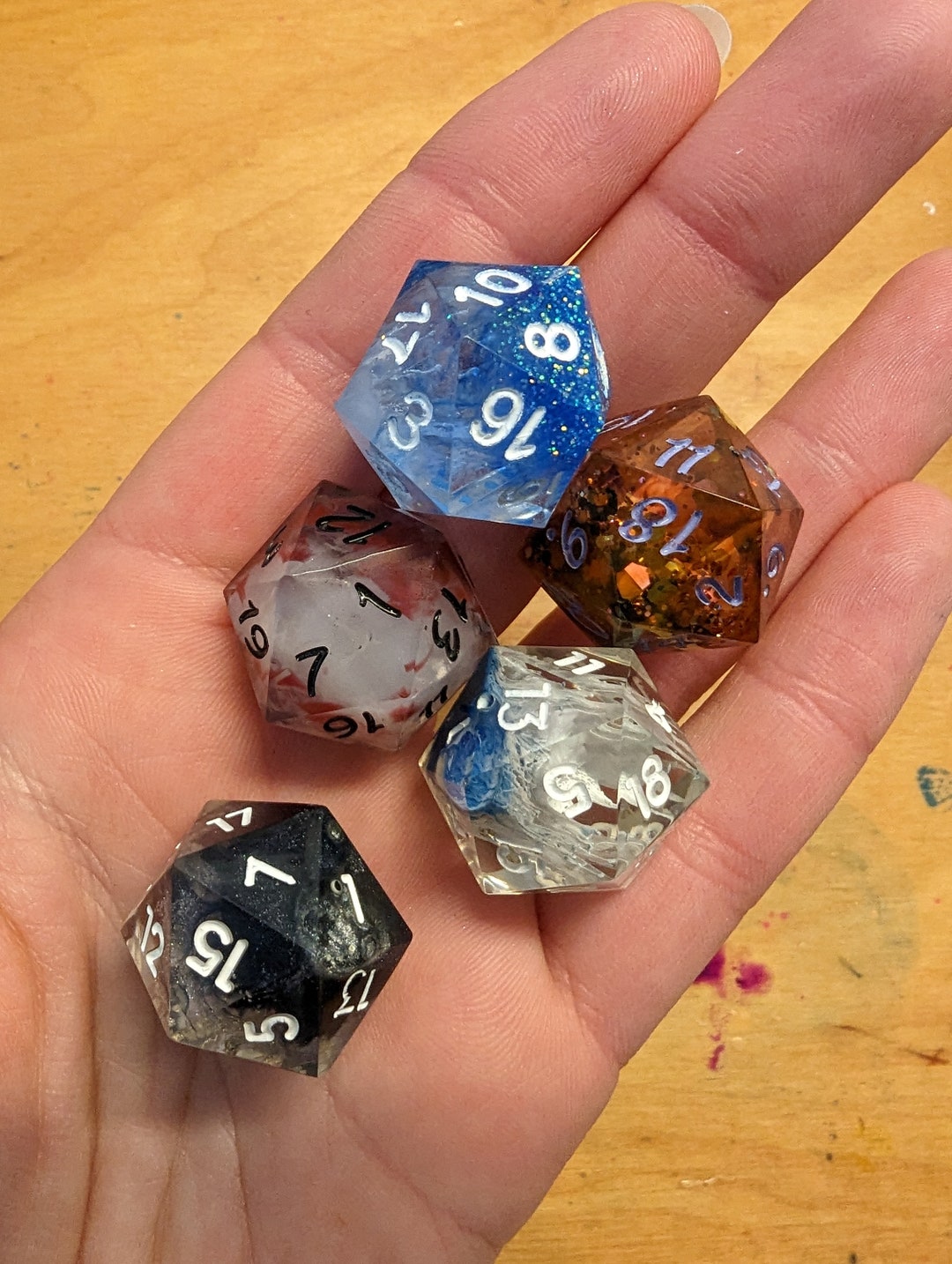 20 Sided Dice Sharp Edged | Sharp Edge | D20 | Blood | Drip | Colorful ...
