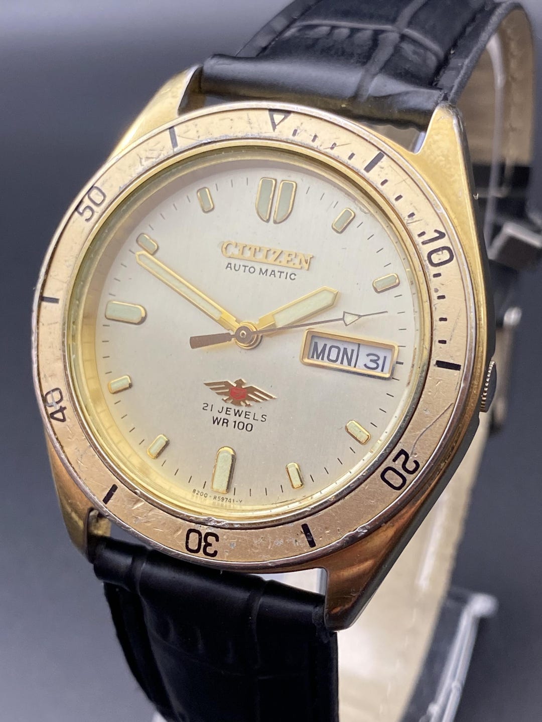 Vintage Citizen Automatic Watch P-8200: 21 Jewels, Japan Made, 1980s - Etsy