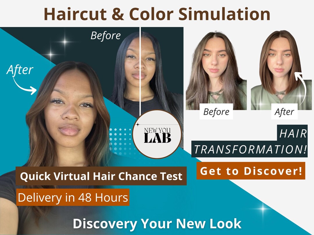Quick Virtual Haircut and Color Try-on Simulation | Fast 48H Visual ...