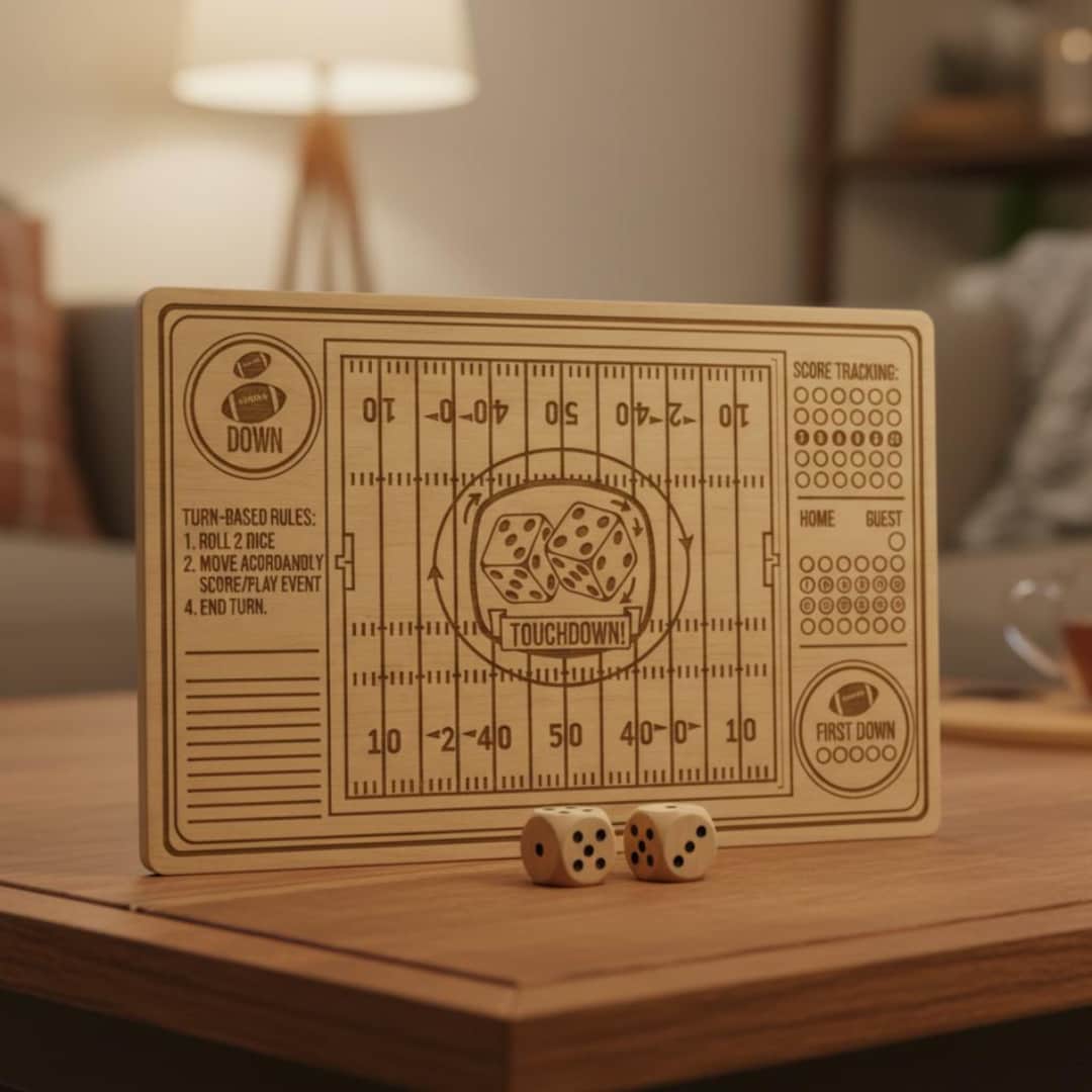 Wooden Football Dice Board Game SVG | Laser Cut Game Board | DIY Wood ...