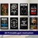 Gym Motivation Posters Bundle - Digital Download Fitness Wall Art for ...